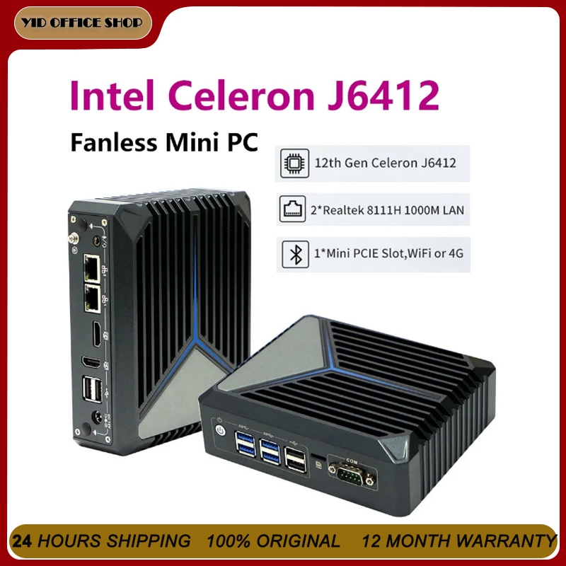 SZ BOX Mini PC 12th Gen Intel Celeron J6412 4K Fanless Mini PC Windows ...