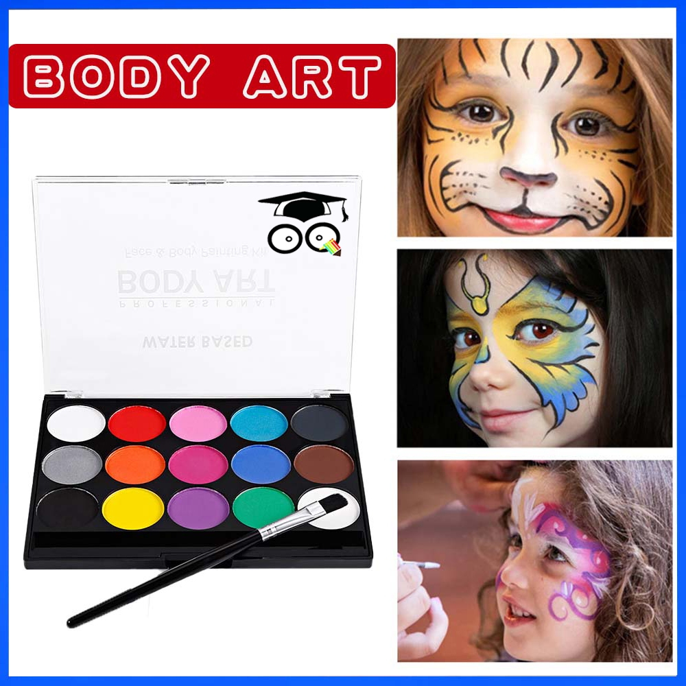 Cat muka 15 Warna Cat Badan Tidak Bertoksik Cat Berasaskan Air Set ...