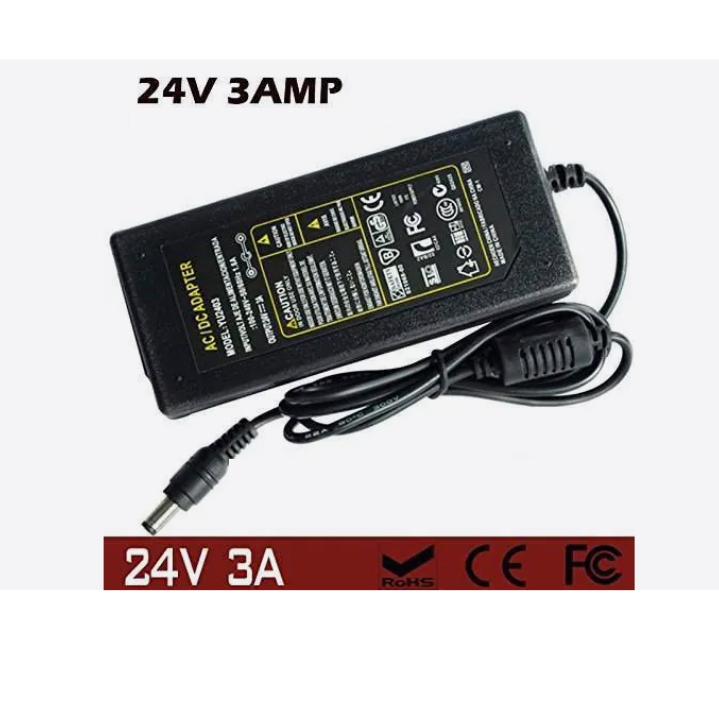 AC/DC POWER ADAPTER INPUT 100-240V~50/60HZ OUTPUT 24V 3A WITH POWER CORD CABLE | Shopee Malaysia