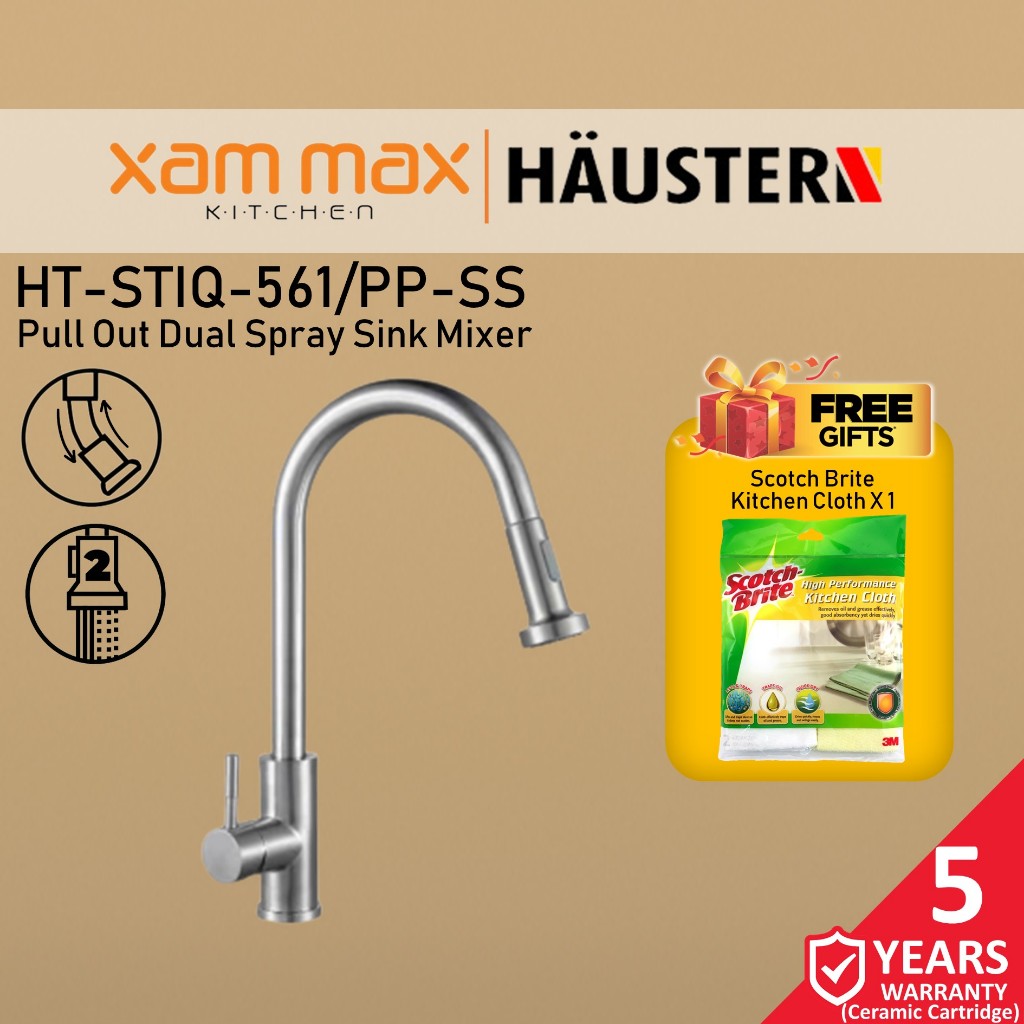 HAUSTERN Pull Out Sink Tap Faucet Dapur Sinki Paip | Dual Spray ...