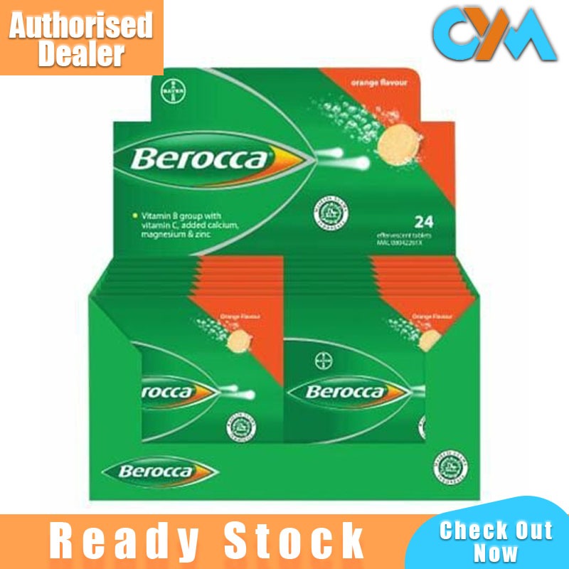 BAYER Berocca Orange Flavor Vitamin B Group With Vitamin C Added ...