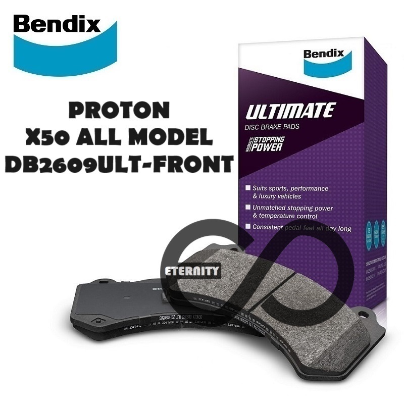 Original Bendix Ultimate Racing DB2609ULT Front Brake Pad - Proton X50 ...