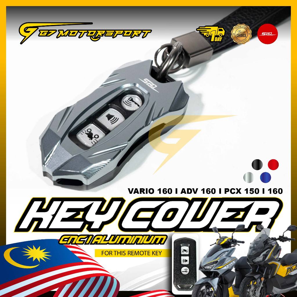 Key Cover - SPD Racing (CNC Alloy) 3 Button for ADV 150 /160, VARIO 150 ...
