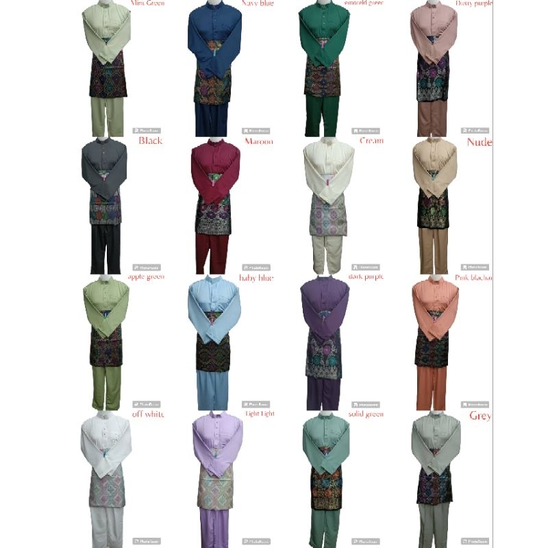 Baju Melayu Slimfit Seluar ada getah Ada Plus Size Baju Dgn seluar ...