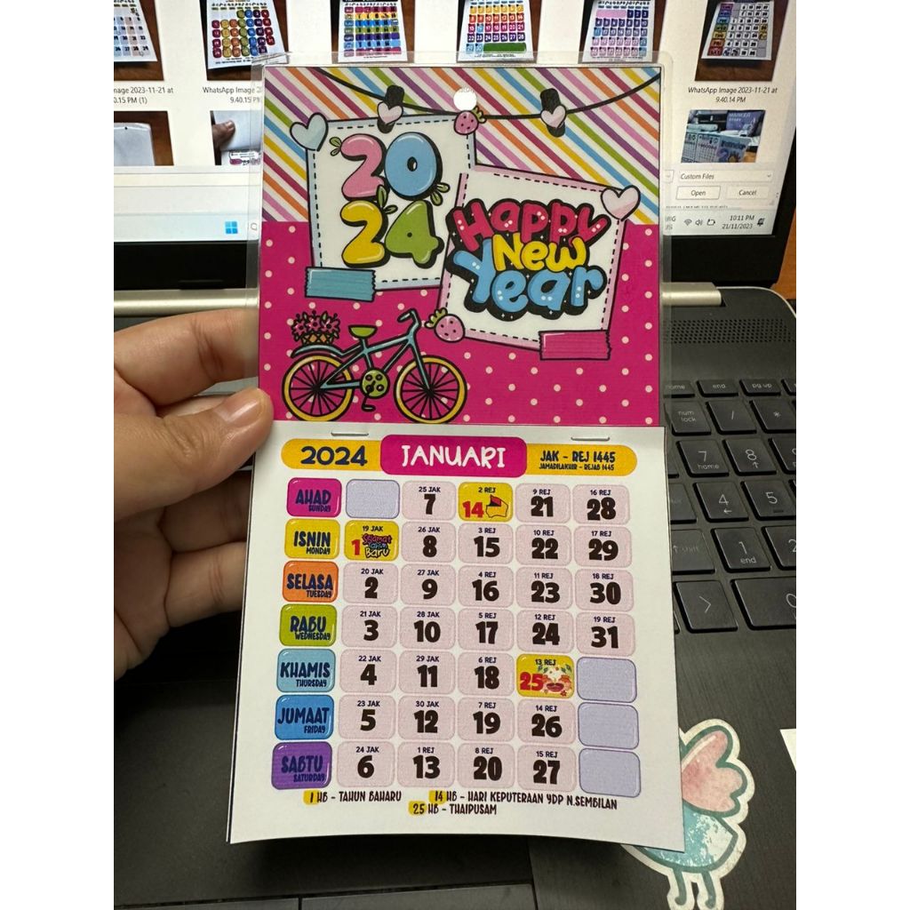 Mini Wall Calendar 2024 Kalendar Dinding Mini | Shopee Malaysia