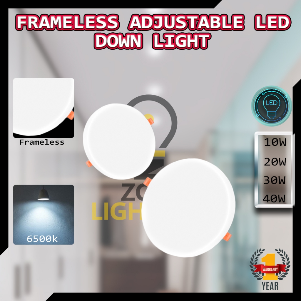 LED Downlight Adjustable Frameless 10W / 20W / 30W / 40W / Surface ...