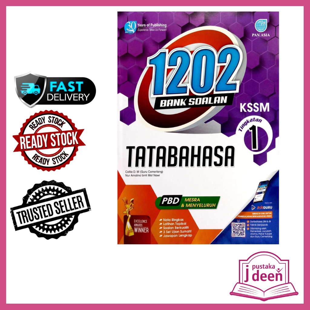 JDEEN BUKU LATIHAN TATABAHASA TINGKATAN 1 - 1202 BANK SOALAN | Shopee Malaysia
