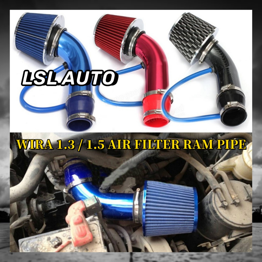 Full Set 3" 76mm Car Cold Air Intake System Turbo Induction Pipe Tube ...