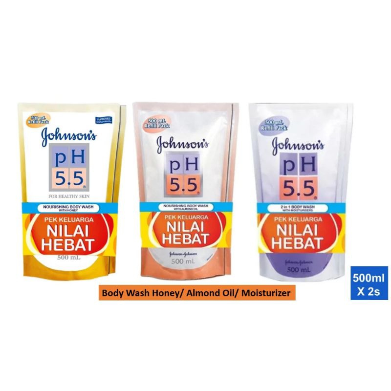 Johnson's Baby PH5.5 Body Wash 500ml×2 | Shopee Malaysia