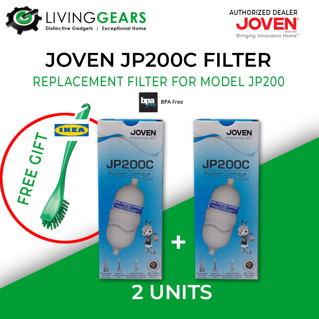 [Free Gift] Joven Water Purifier (White/Red) High Efficiency 3-Layer Non-Woven Fabric Filter ...