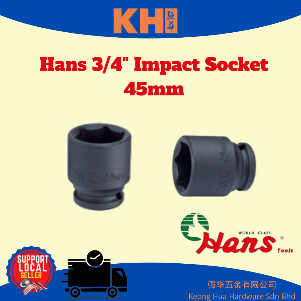 Hans 45MM 86400M 3/4" DR.IMPACT SOCKET | Shopee Malaysia