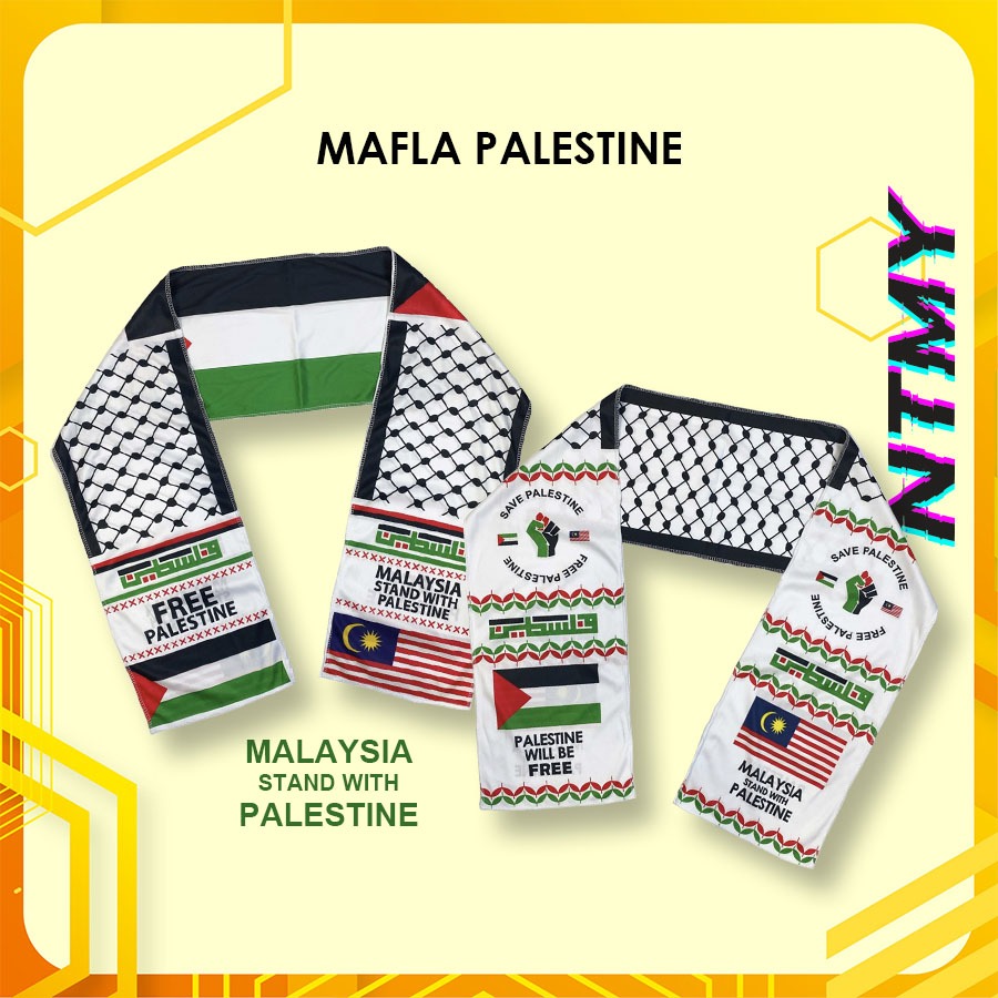 Mafla Malaysia Stand With Palestine Mafla Selendang Palestine Flag ...