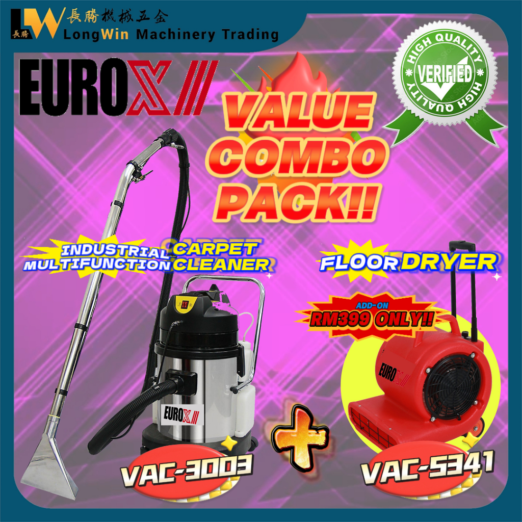 EUROX/// Value Combo Pack VAC-3003 Industrial Multifunction Carpet ...