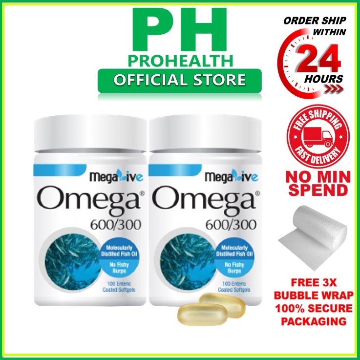 [EXP:10/2025] MEGALIVE Omega 600/300 Fish Oil (100's/2X100's) | Shopee ...