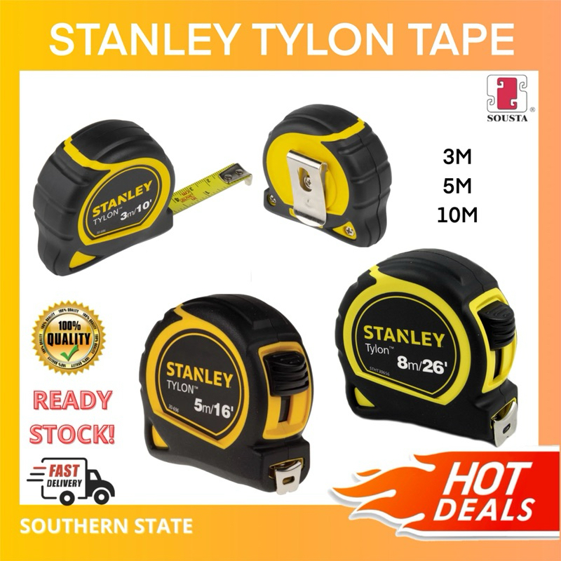 STANLEY MEASURING TAPE (3M 5M 8M) PITA PENGUKUR /Stanley Tylon Tali Tape Ukur / 拉尺 | Shopee Malaysia