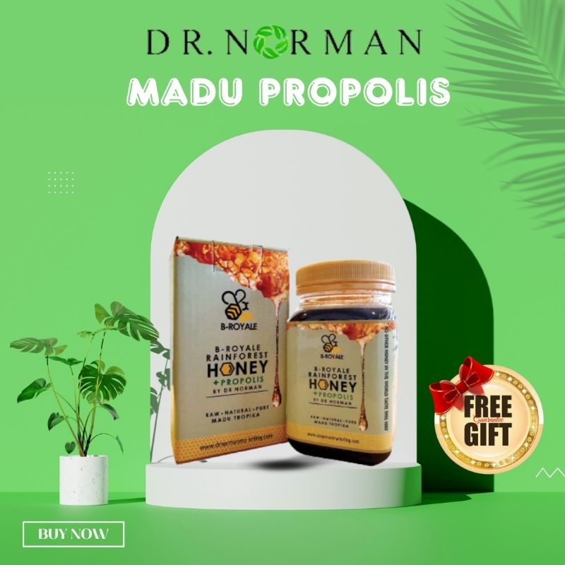 DR NORMAN : MADU ASLI PROPOLIS 500G (B-ROYALE RAINFOREST HONEY ...