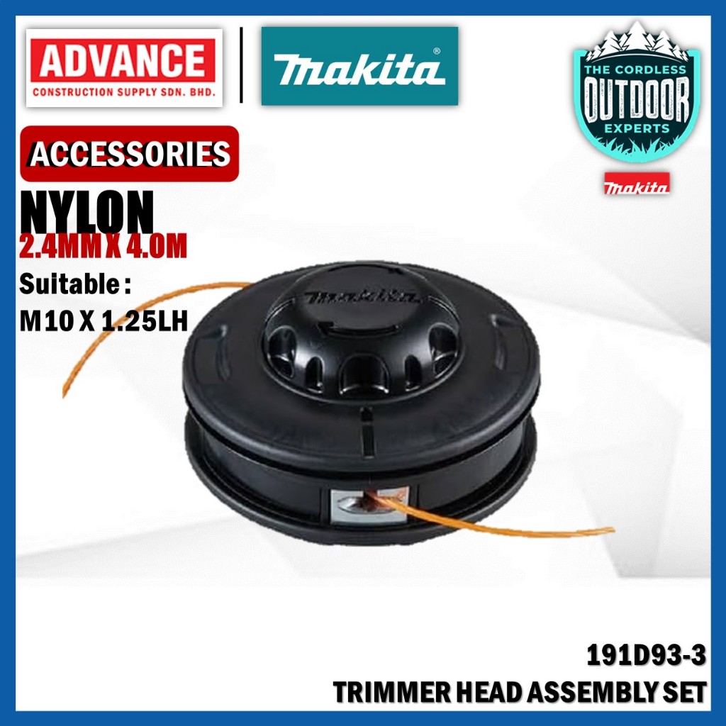 MAKITA 191D93-3 Trimmer Head Assembly Set ( Four-Leaf Line / 2.4MM x 4 ...
