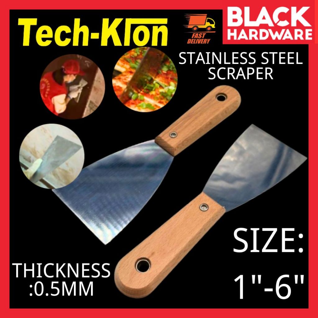 Black Hardware Scraper Paint Stainless Steel Scrapper Burger Sudip ...