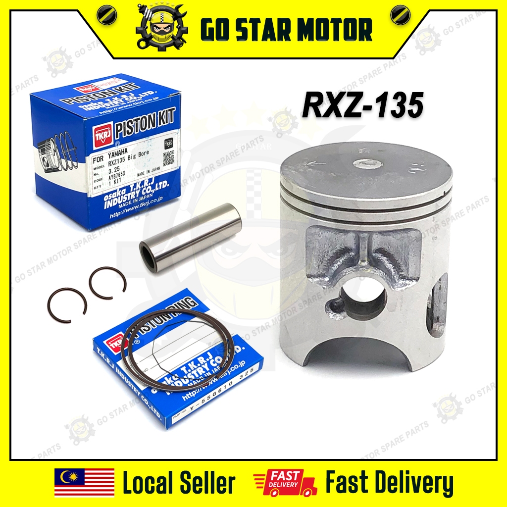 YAMAHA RXZ RXZ135 Piston Set TKRJ Original Piston Kit With Pin Clip ...