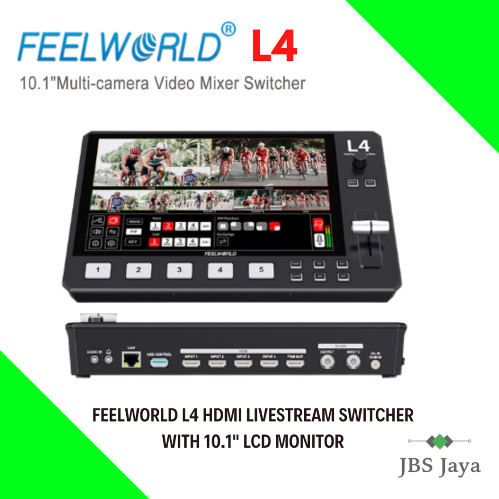 FeelWorld L4 HDMI Livestream Switcher with 10.1" LCD Monitor | Shopee ...