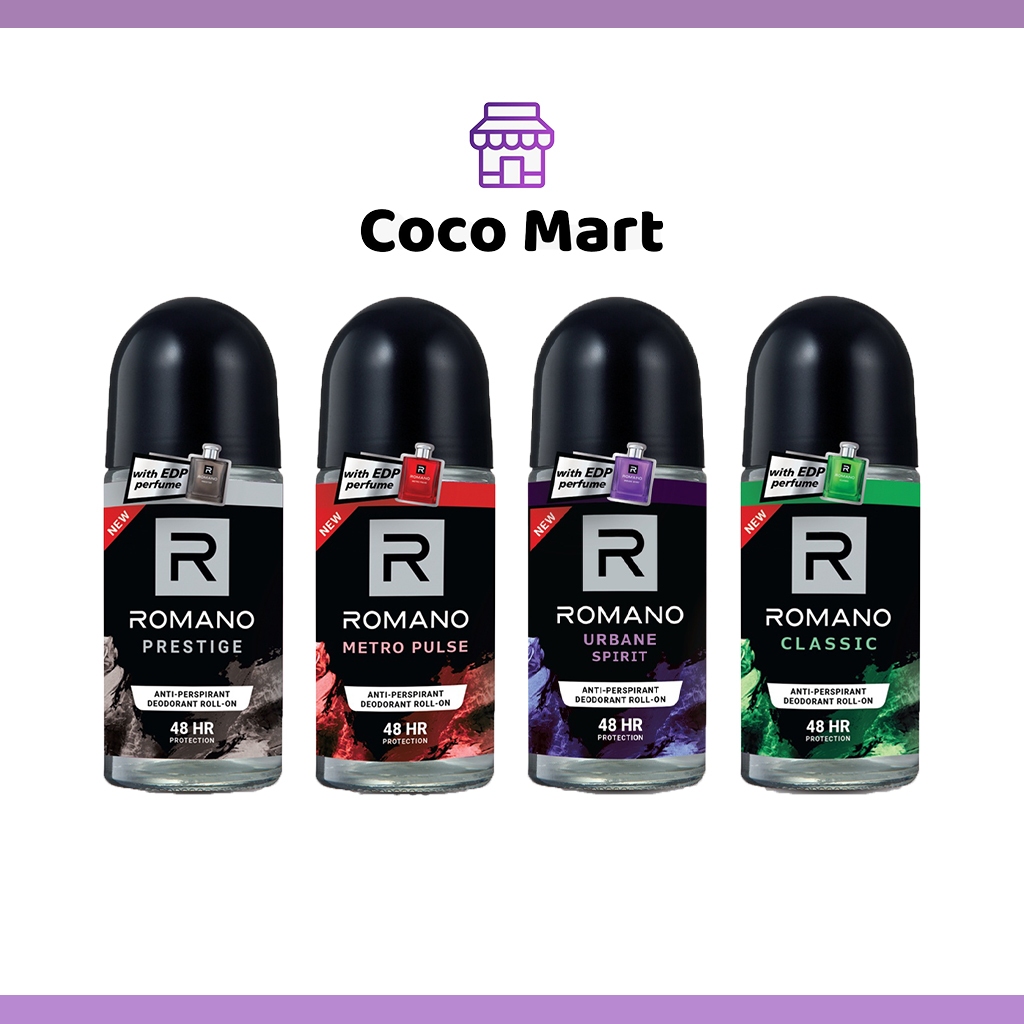 Romano Men Deodorant Roll On 50ml (Prestige/Metro Pulse/Urbane/Classic ...