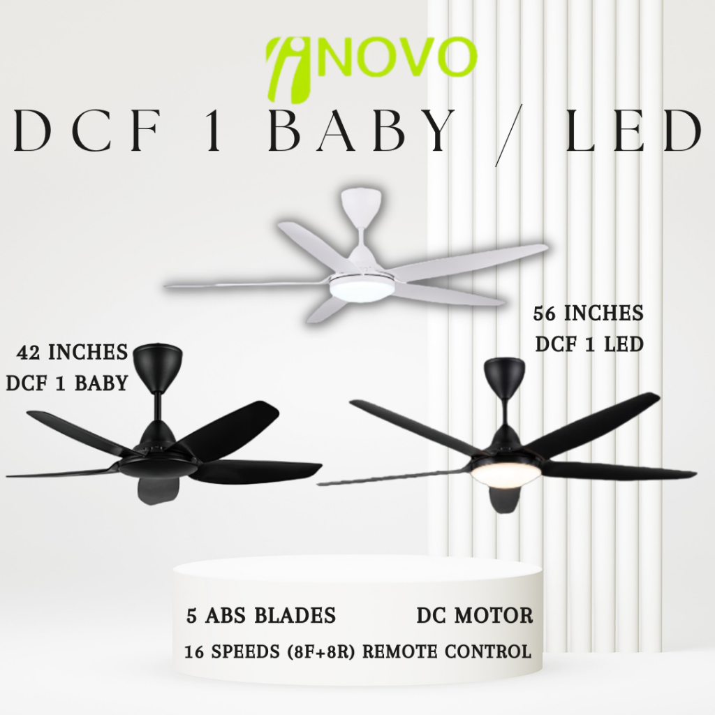 Regair Inovo DCF 1 Led DCF 1 Baby 42" 56" Kipas Siling Ceiling Fan 5 Blades With Remote Control ...