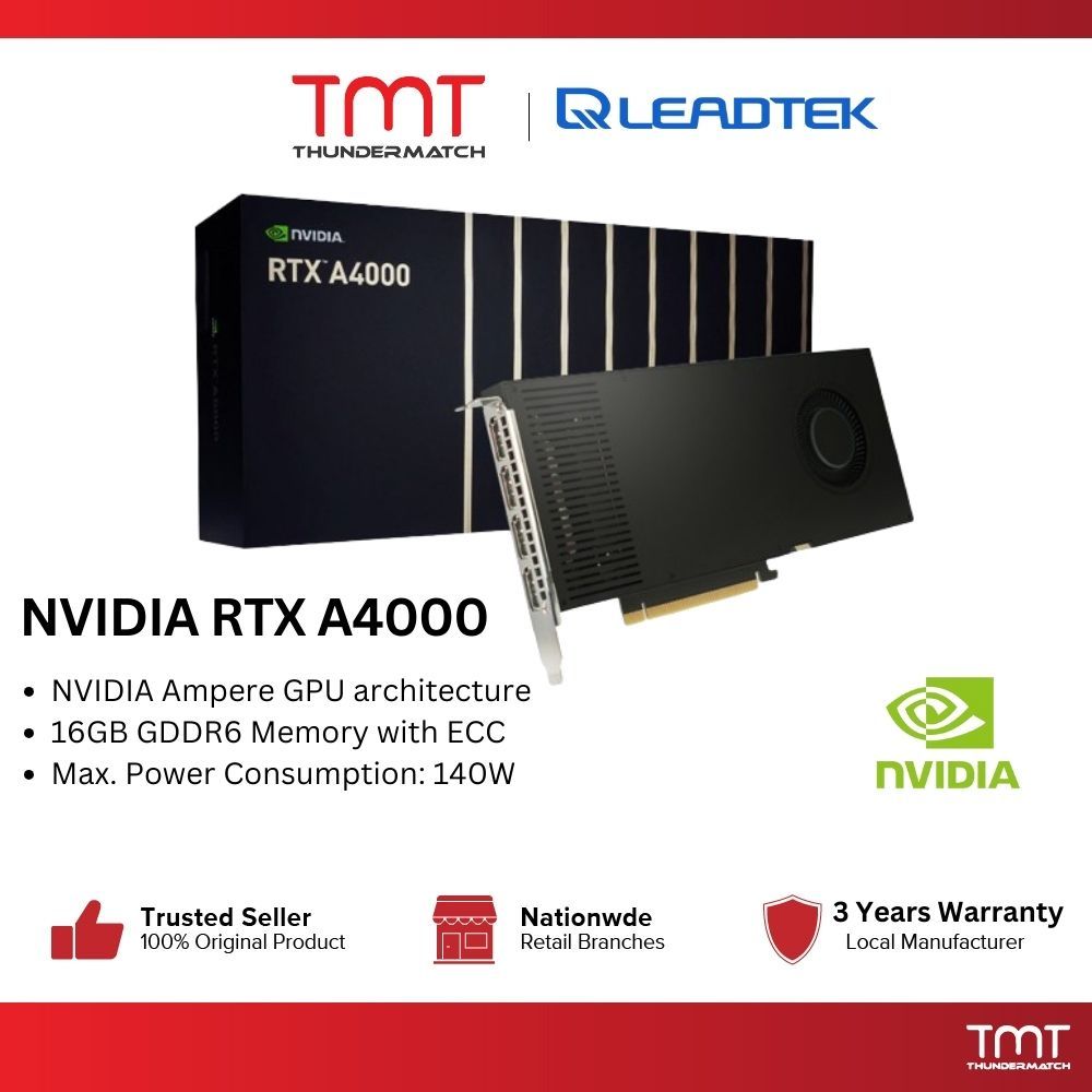 Leadtek Professional Quadro RTX A2000 6GB / A2000 12GB / A4000 16GB / T400 4GB | Shopee Malaysia