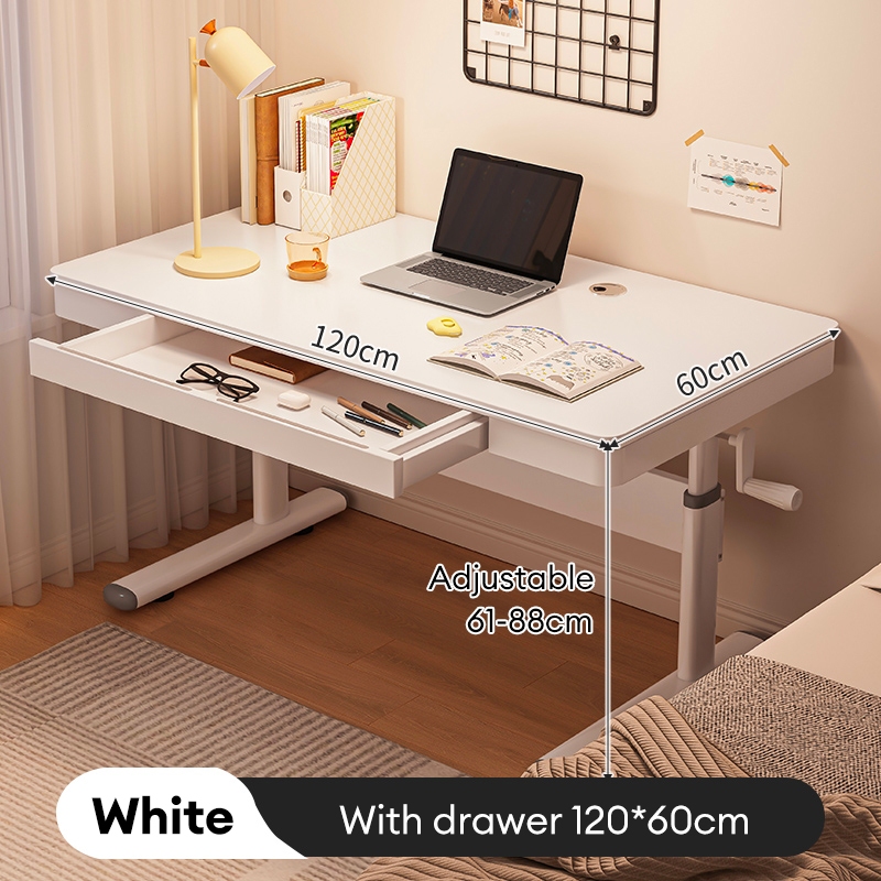 Bedside Laptop Table 120cm Study Table With Wheels Notebook Laptop Computer Table Adjustable ...