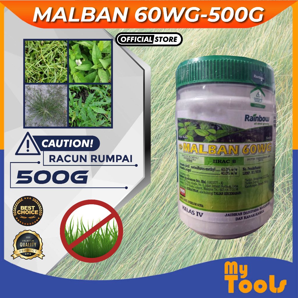 Mytools 500Gram Malban 60WG Metsulfuron 60% Racun Anak Pokok Anak Kayu ...