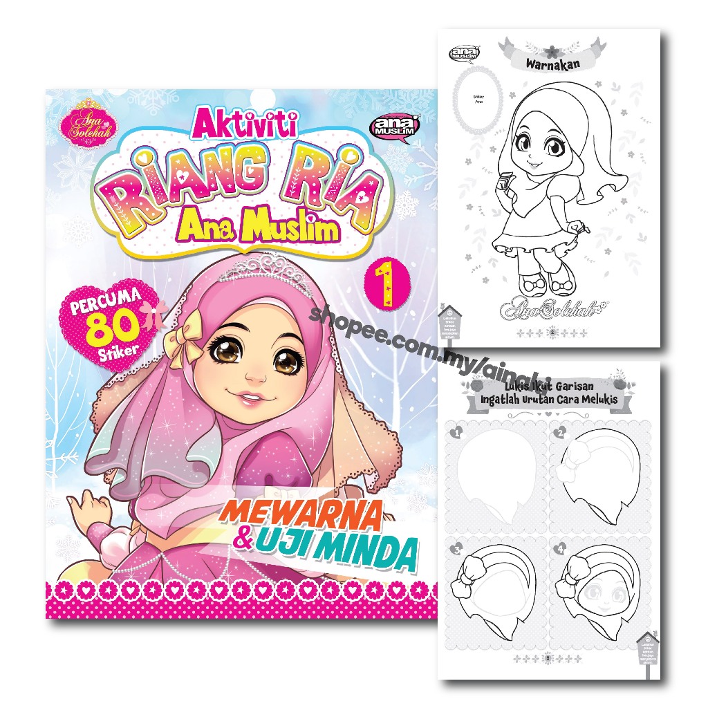 Buku Aktiviti Kanak-Kanak 5 Tahun - 8 Tahun Riang Ria Ana Muslim Buku ...