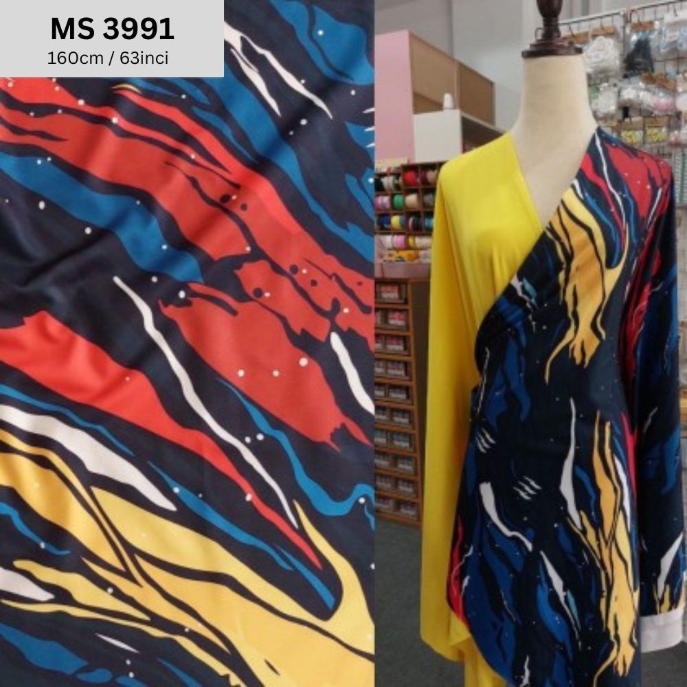 Kain Pasang Merdeka Knit Fabric Milk Silk Corak Merdeka Theme National ...