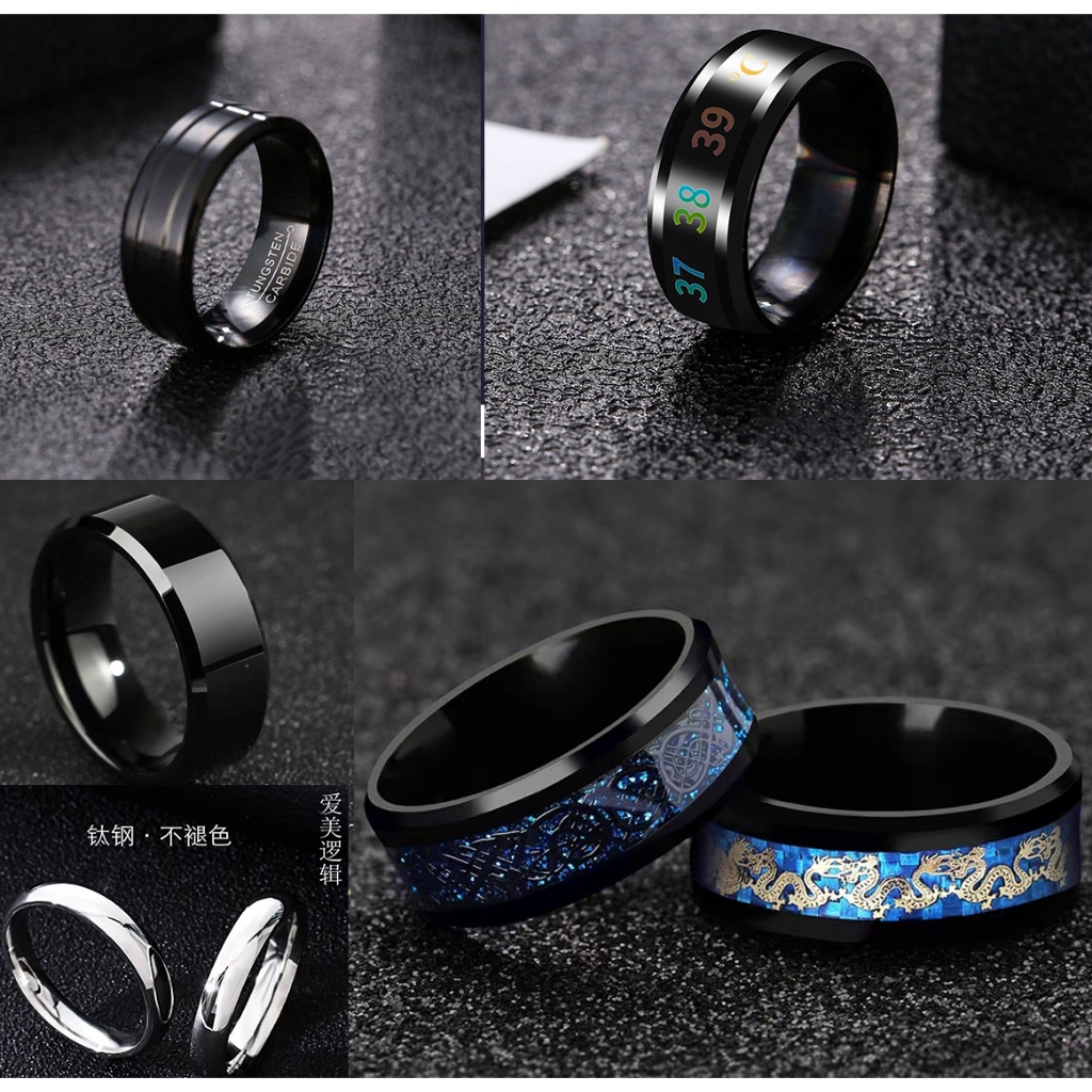 【Spots】Fashionable and minimalist stainless steel ring, titanium steel ...