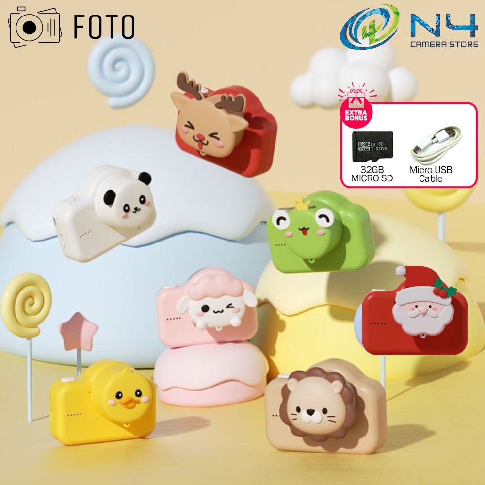 FOTO A1 Cartoon Cute 2inch Screen 20M Pixels 1080P Video Cam Mini kids ...