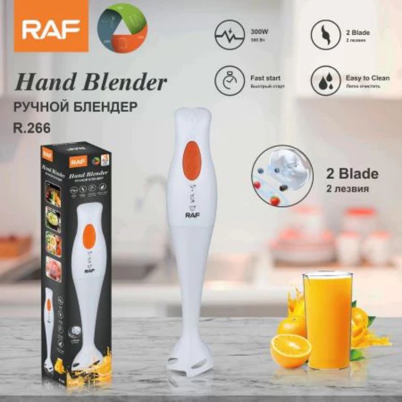 100% original, RAF Hand food electric mini blender 2 blades 300W ...