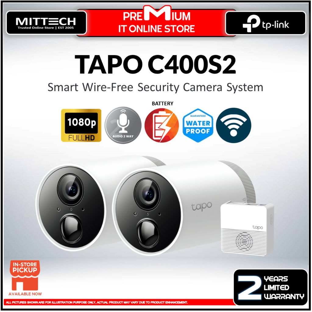 Tp-Link IP Camera CCTV Tapo C400S2 1080p Smart Wire-Free Security ...