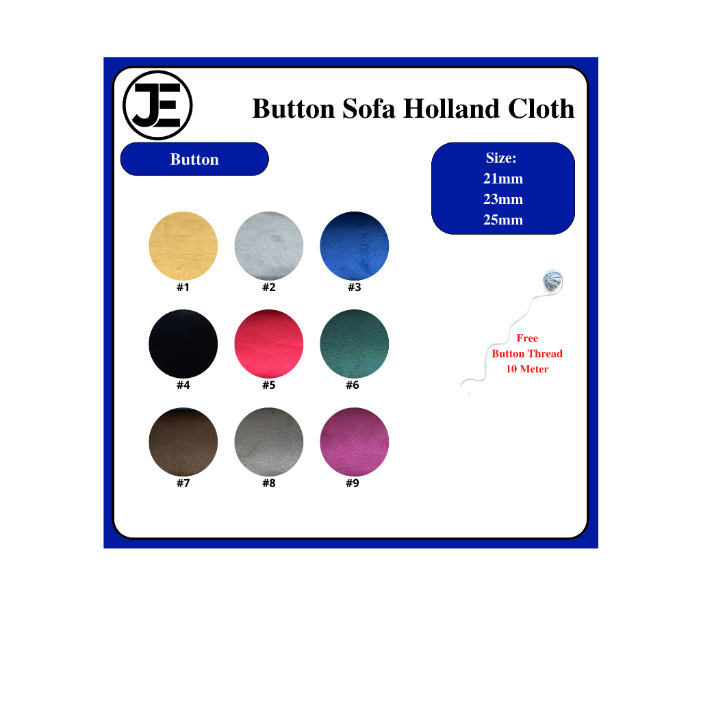 (10 PCS/ORDER) Button Sofa / Butang Bulat Sofa Kain Velvet Holland ...