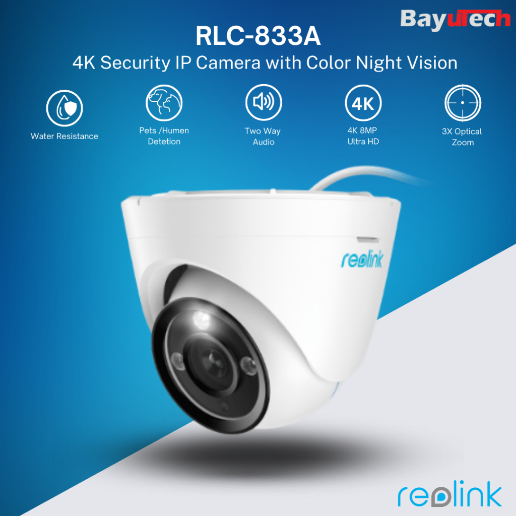 Reolink P324 RLC-520 RLC-833A RLC-1224A PoE Security CCTV IP Camera ...