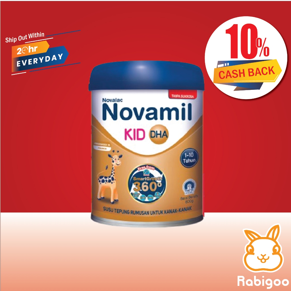 [CASHBACK 10%] Novamil DHA Milk Powder (1-10 years) 800g | Shopee Malaysia