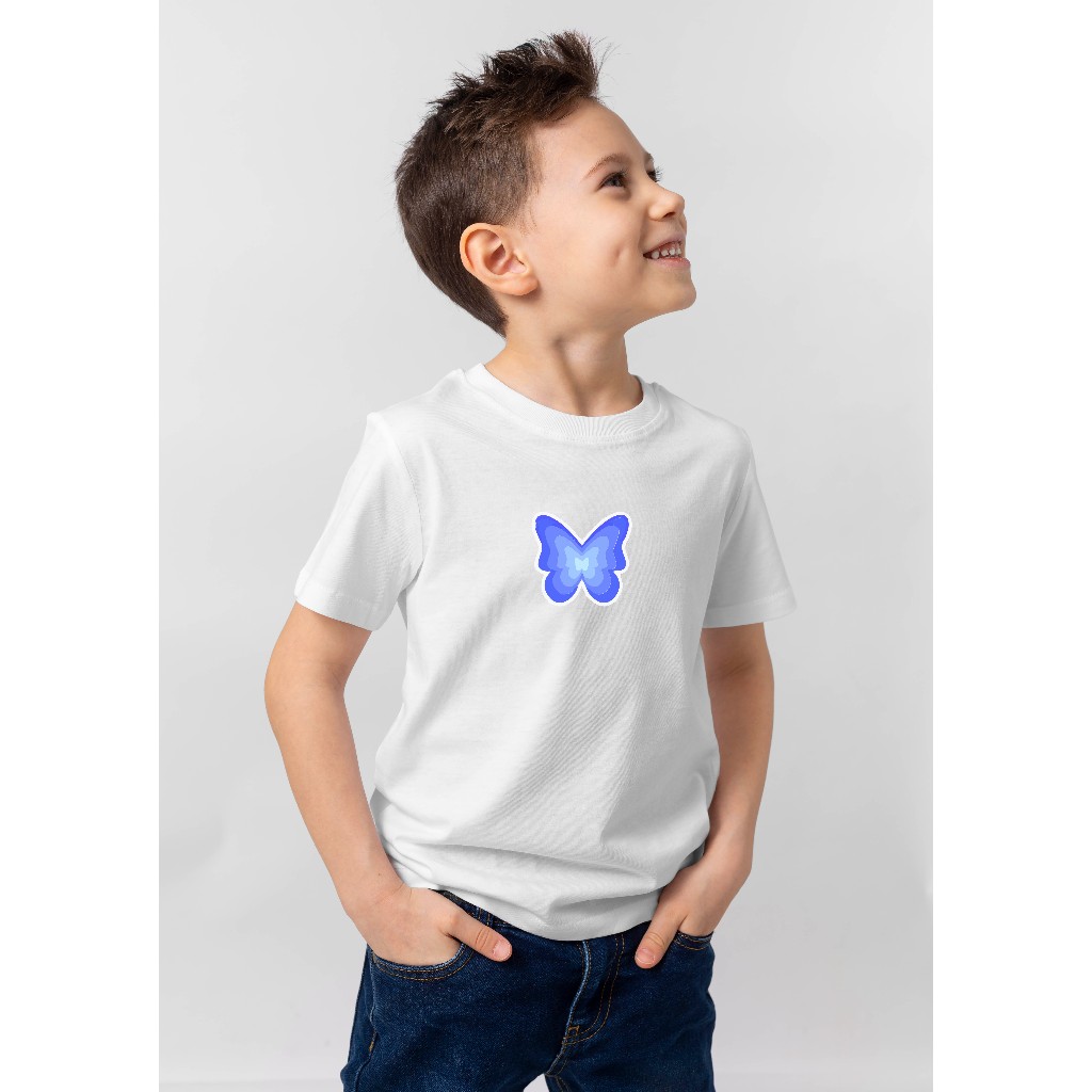 🔥Premium Cotton🔥Butterfly Logo Baju Budak Lelaki 100% Cotton Baju Kanak ...