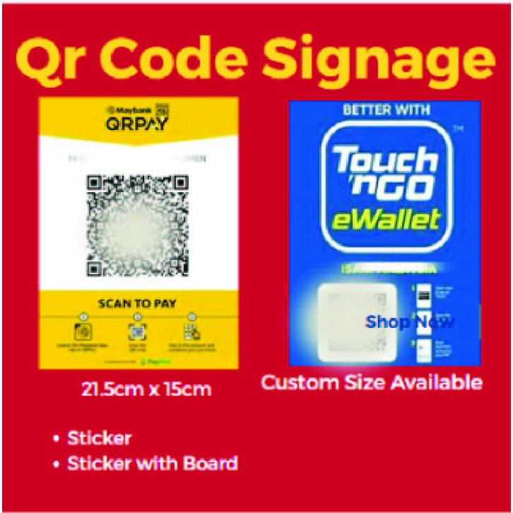 Qr code signage, stiker qr kod | Shopee Malaysia