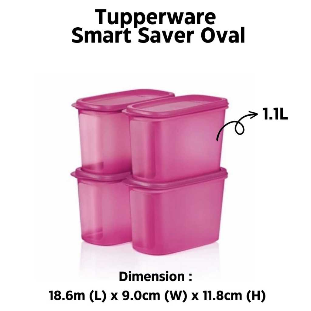 Tupperware Smart Saver Oval 1.1 Liter (1 pc) | Shopee Malaysia