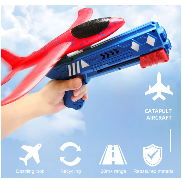 Foam Airplane/Aircraft Glider Toy Plane Launcher Eject Flying Aircraft ...