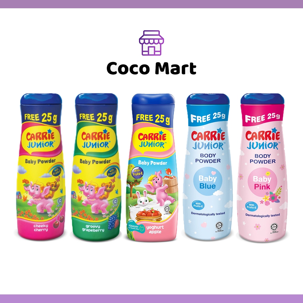 Carrie Junior Baby Powder 125g (Cheeky Cherry/Groovy Grapeberry/Yoghurt ...