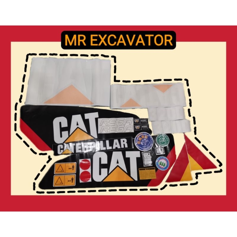 Caterpillar CAT 320 320D E320D Excavator Sticker (1 Set) | Shopee Malaysia