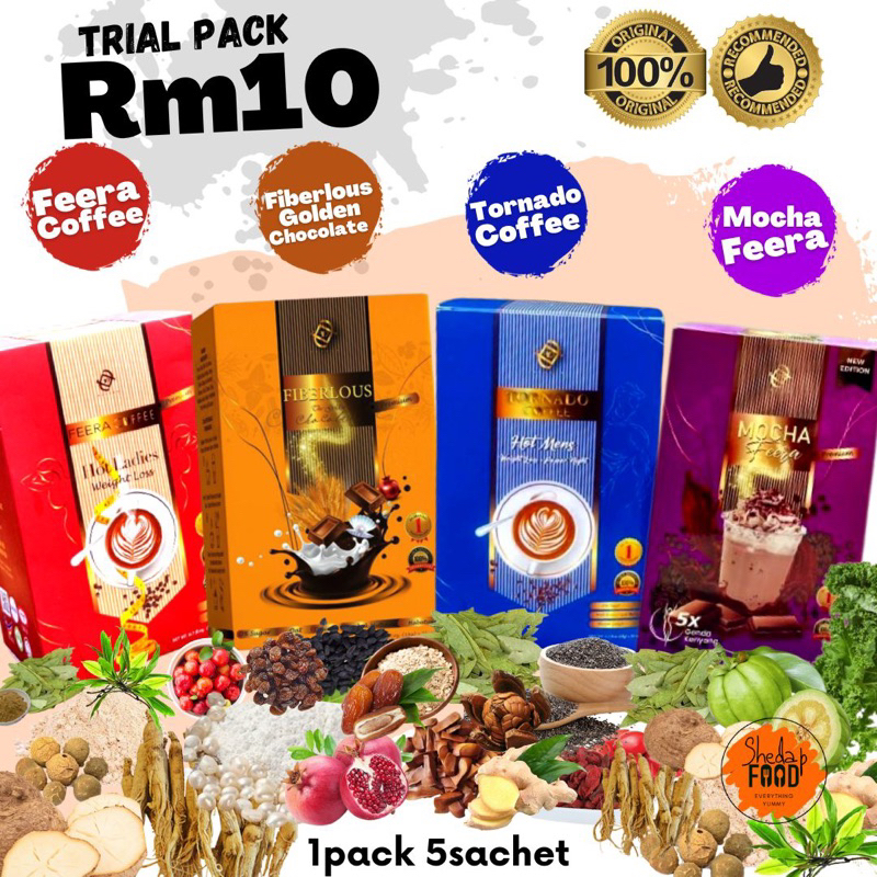 FEERA COFFEE TRIAL SET & THE GENG (shedapfood) | Shopee Malaysia