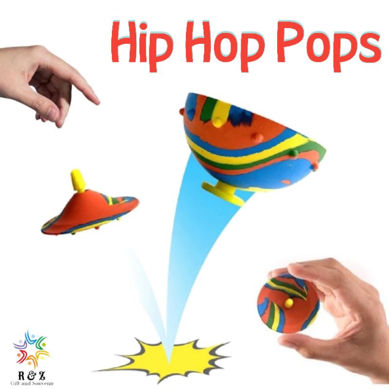 Bouncy Hip Hop Pops Bouncy Ball Rubber Bouncy Balls Fidget Toys