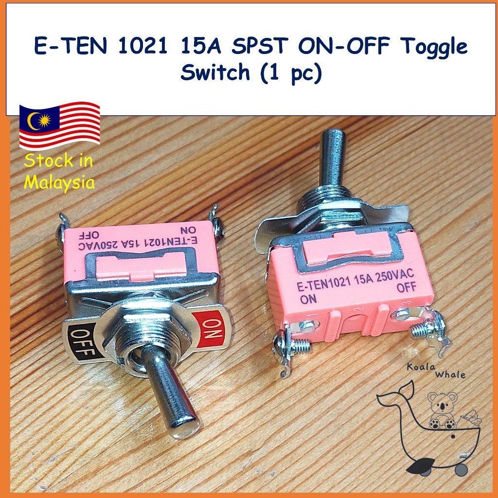 E-TEN 1021 Toggle Switch 2 Pin 15A 250VAC Toggle Switch ES-1021 Suis ON ...