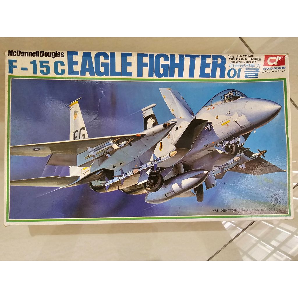 Idea 1/72 Mc Donnell Douglas F-15C Eagle (made in Korea plastic model kit) | Shopee Malaysia