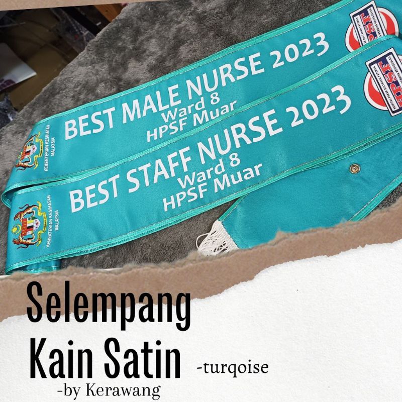 Selempang Kain Satin Custom saiz 10.16cm x 195cm | Shopee Malaysia