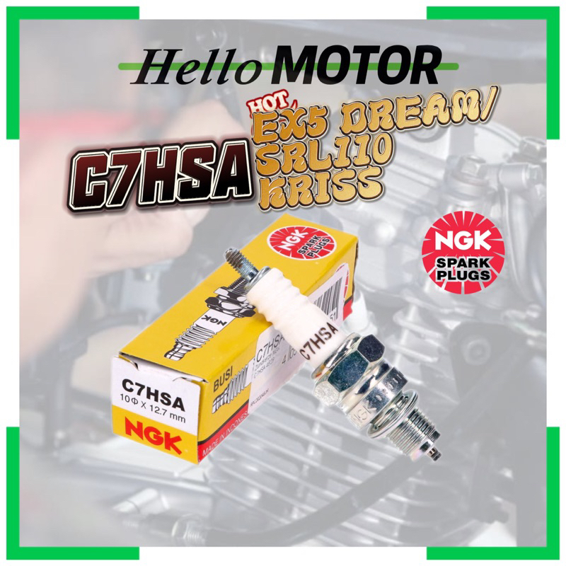 NGK SPARK PLUG C7HSA C7 EX5 DREAM KRISS SRL110 100% ORIGINAL | Shopee ...